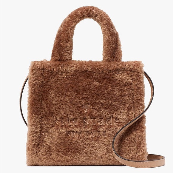 kate spade | Bags | Kate Spade Ellie Faux Fur Shearling Small Tote ...